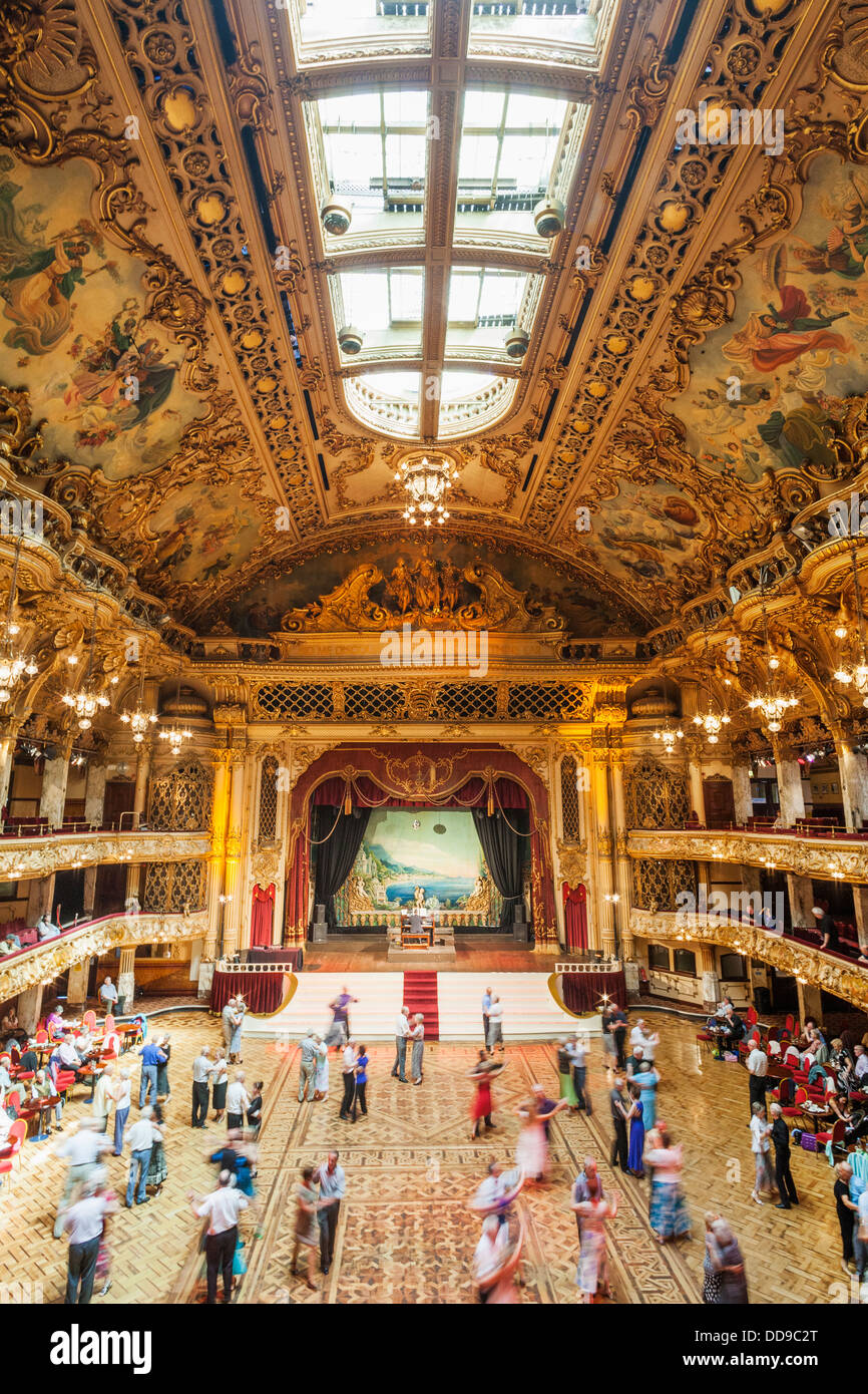 England, Lancashire, Blackpool, Blackpool Tower, The Ballroom Stock ...
