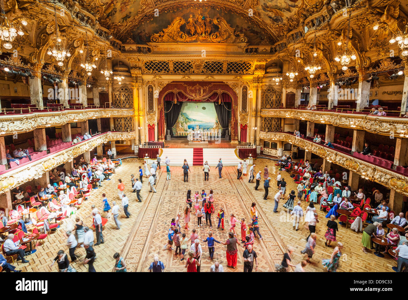 England, Lancashire, Blackpool, Blackpool Tower, The Ballroom Stock ...
