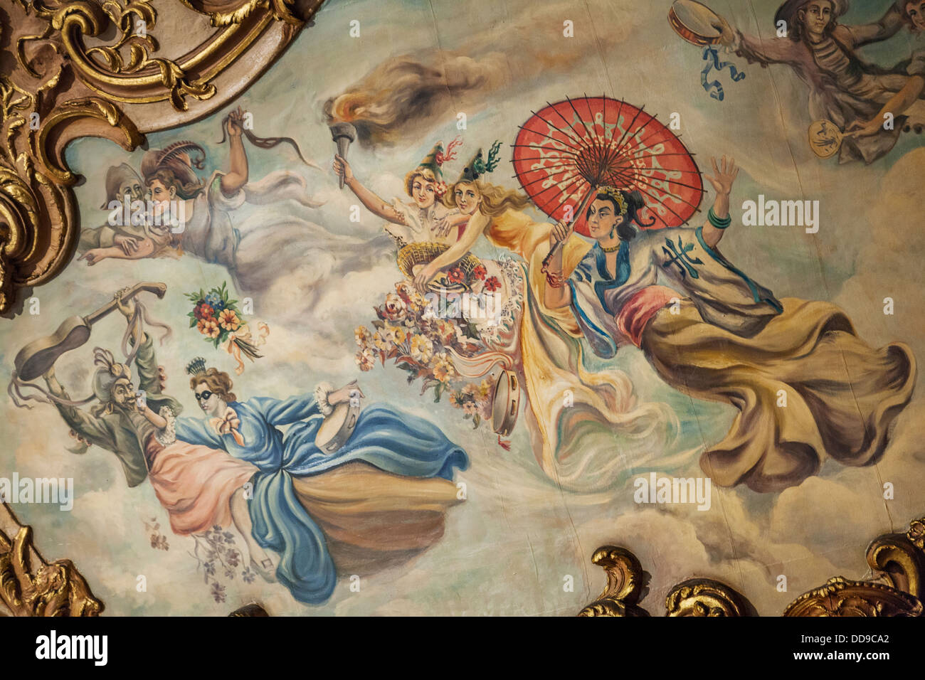 England, Lancashire, Blackpool, Blackpool Tower, The Ballroom, Ceiling ...