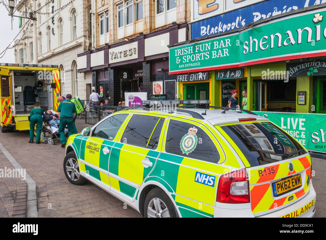 England, Lancashire, Blackpool, Medical Emergency Scene Stock Photo - Alamy