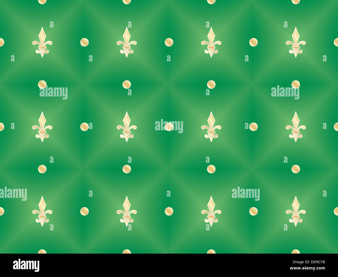 green seamless pattern with royal lilies Stock Photo - Alamy