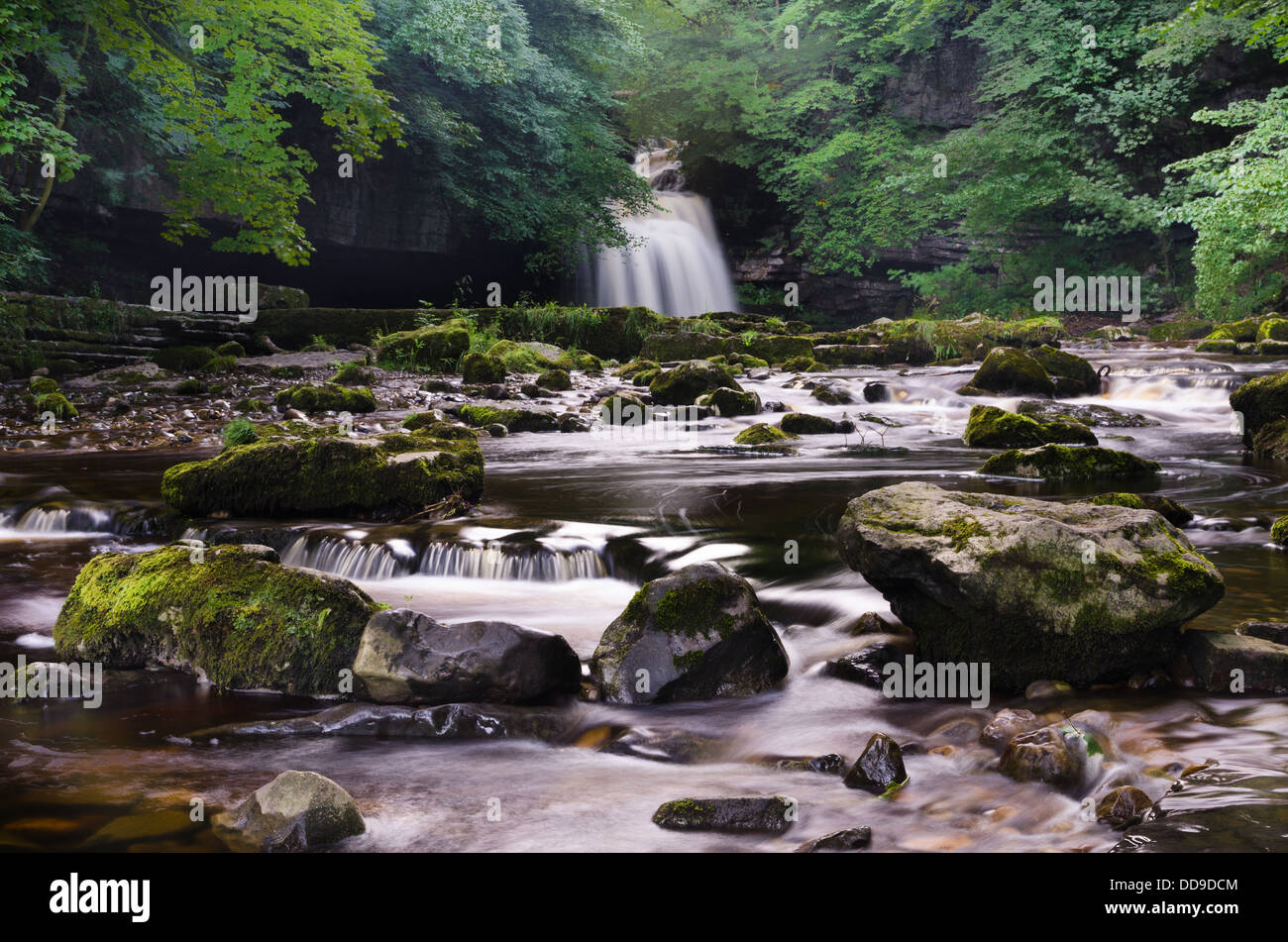 Cauldron force waterfall at West Burton in the Yorkshire Dales Stock ...
