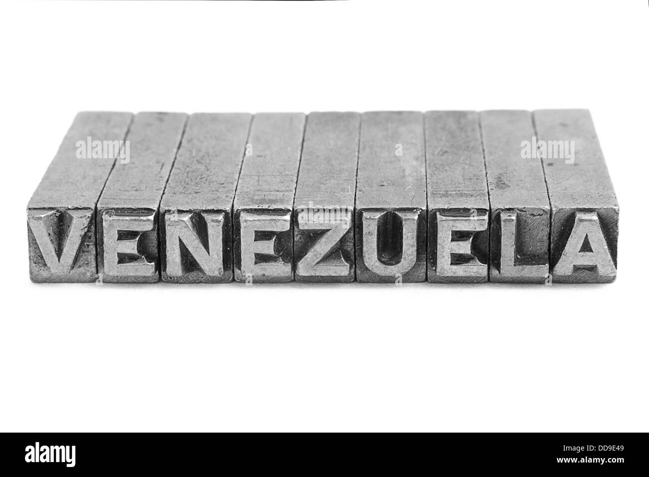 Venezuela sign, antique metal letter type Stock Photo - Alamy Venezuela sign, antique metal letter type Stock Photo - Alamy