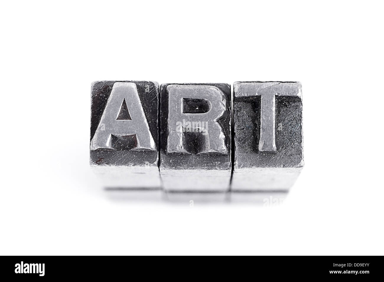 Art sign, antique metal letter type Stock Photo - Alamy Art sign, antique metal letter type Stock Photo - Alamy