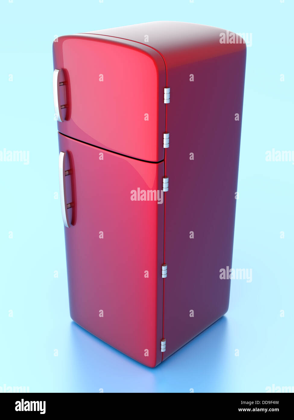 A classic Fridge. 3D rendered Illustration Stock Photo - Alamy