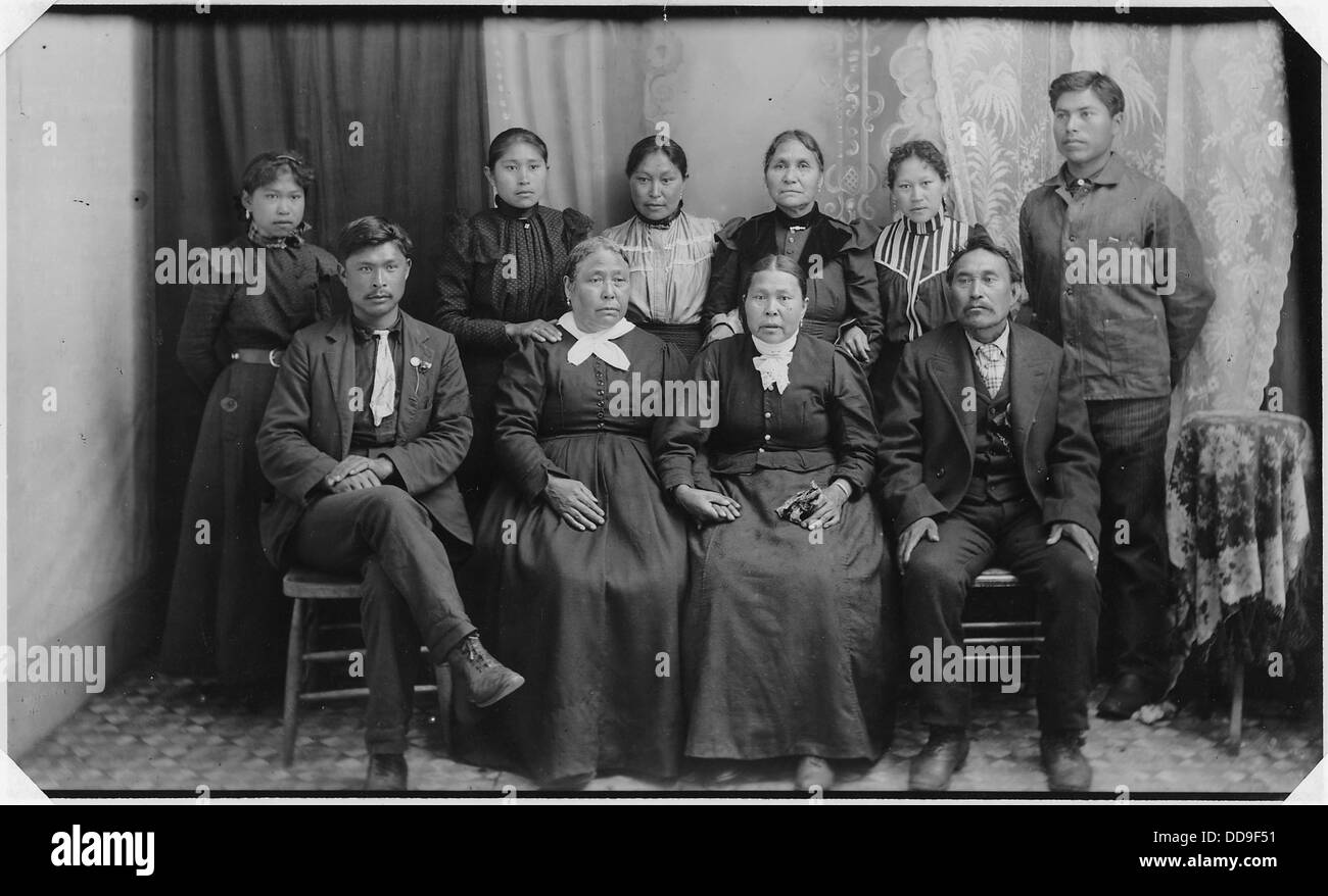 A photograph of an Indigenous American family, highlighting their ...
