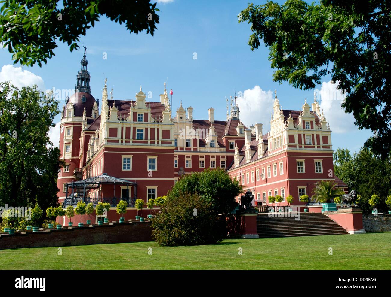 The New Castle at Muskauer Park (Park Muzakowski) is pictured in Bad ...