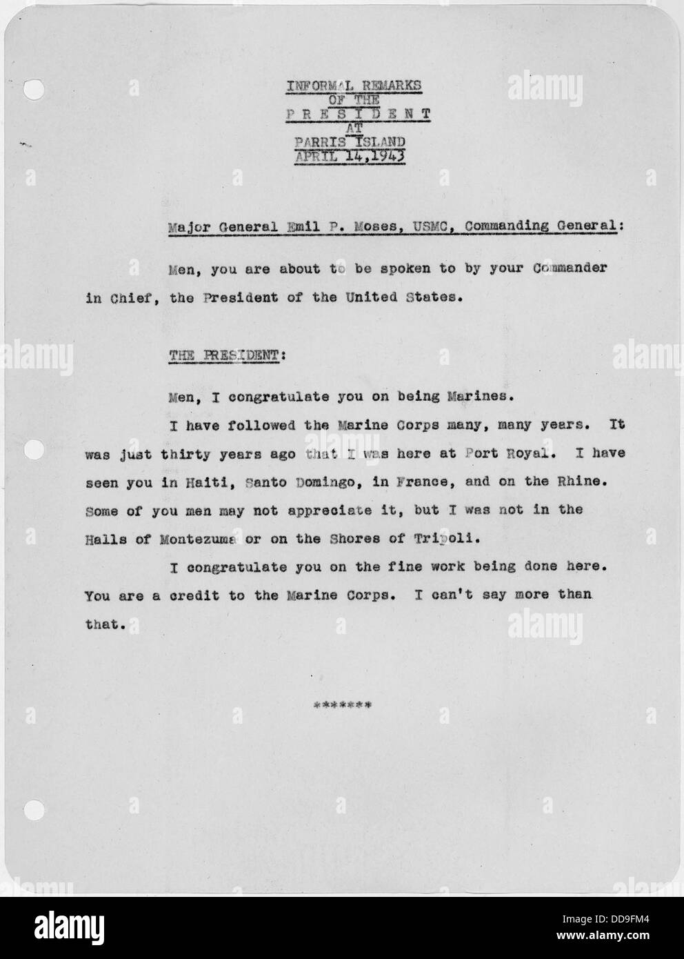 Marine corps recruit parris Black and White Stock Photos & Images - Alamy