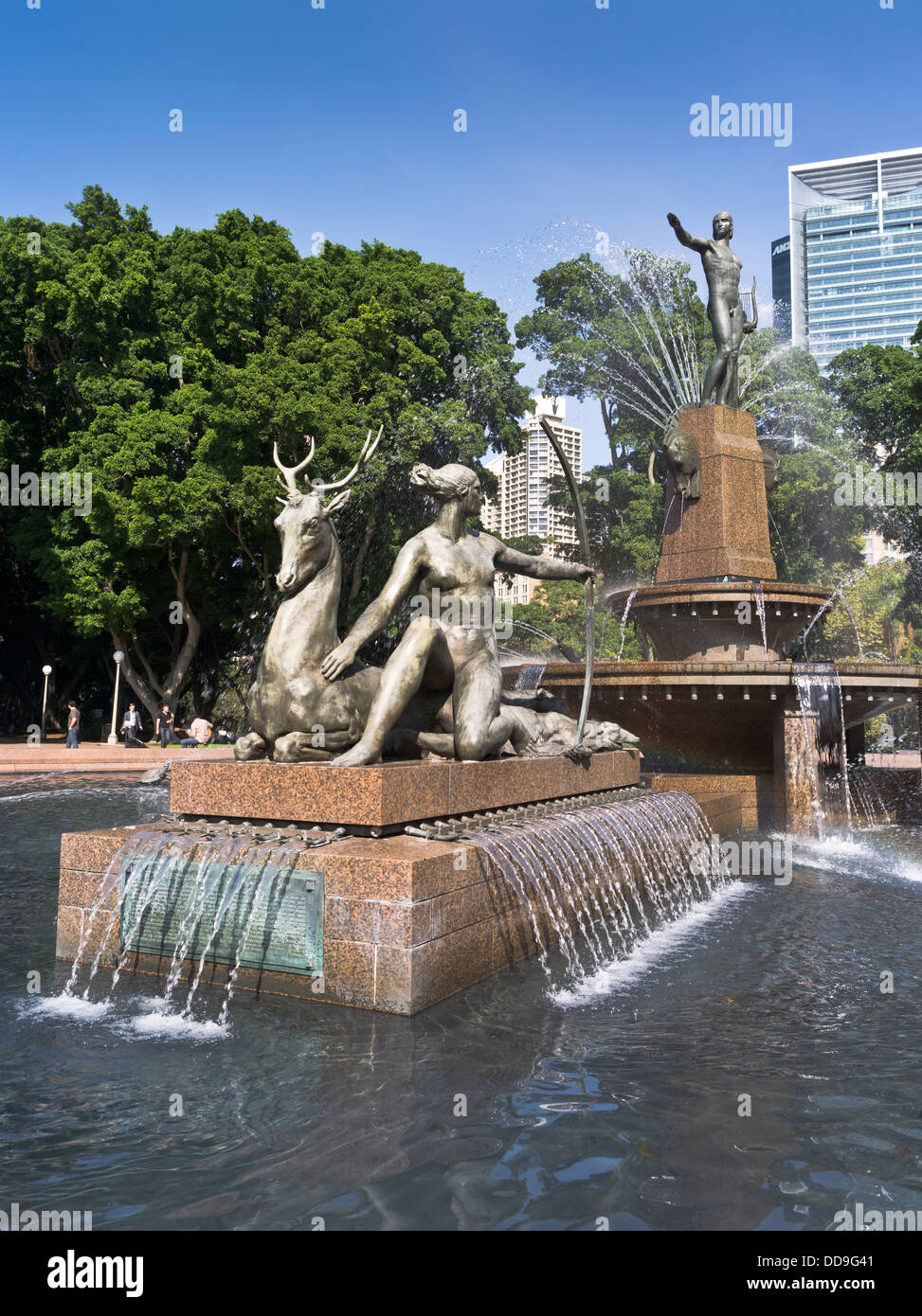 dh Hyde Park SYDNEY AUSTRALIA JF Archibald Memorial Fountain Stock ...