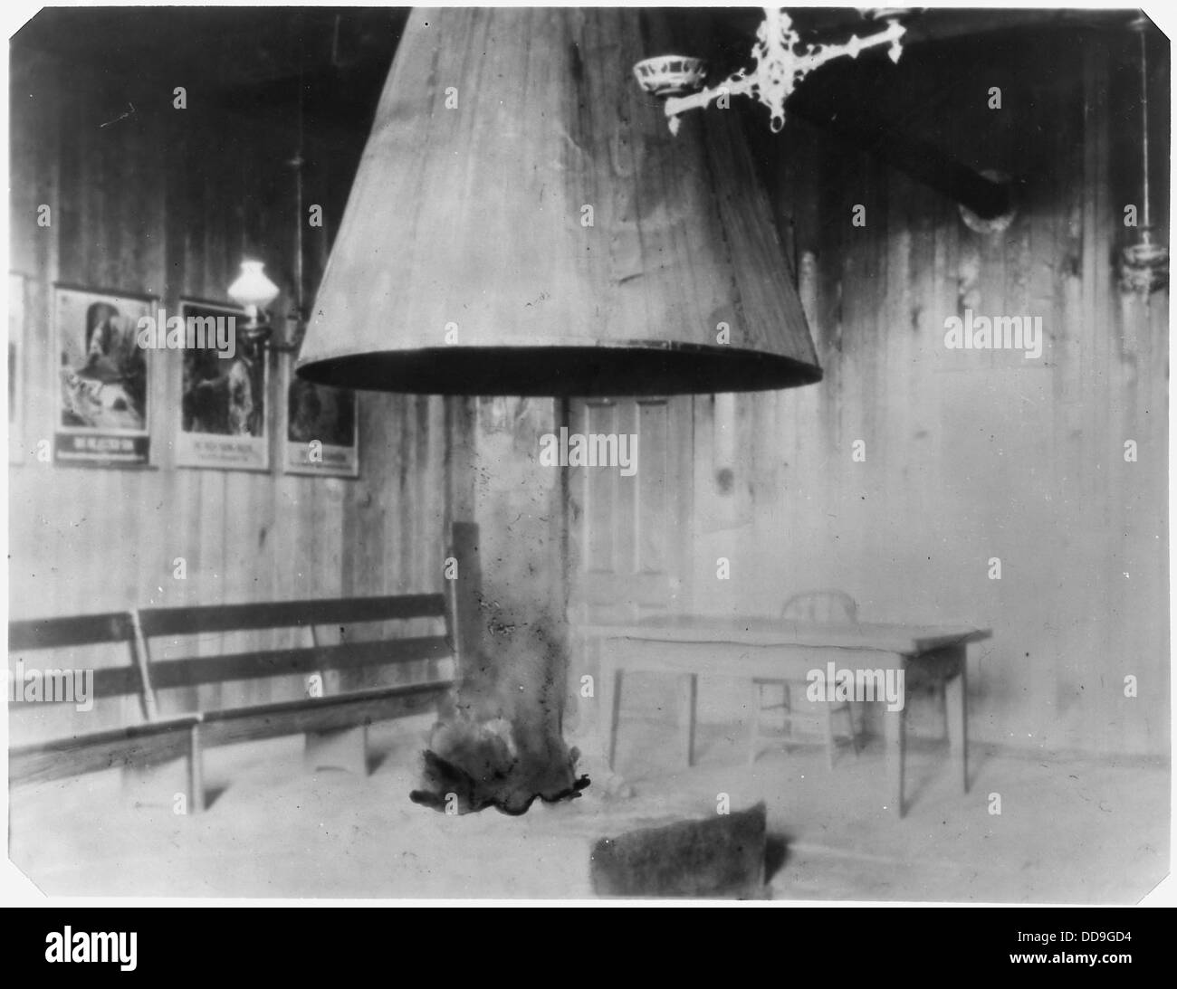The interior of an unidentified mission building, showcasing its ...
