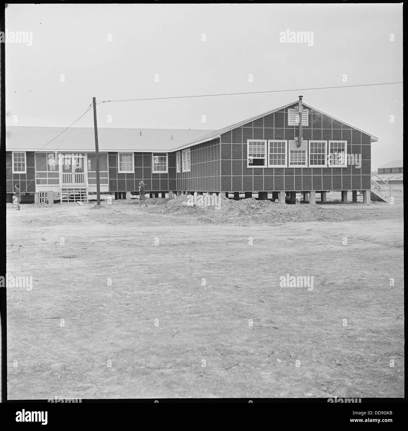 An exterior view of the hospital wing at the Jerome Relocation Center ...