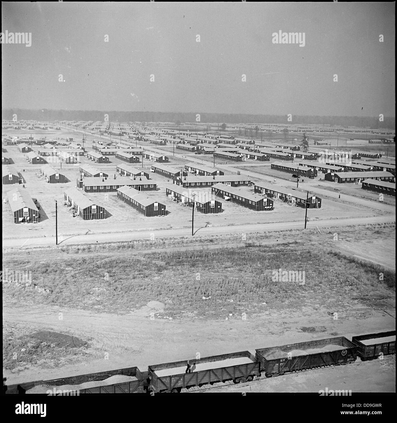 This image shows a section of the Jerome Relocation Center in Denson ...