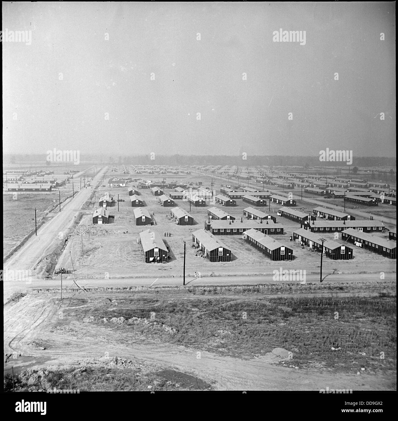 This image shows a section of the Jerome Relocation Center in Arkansas ...