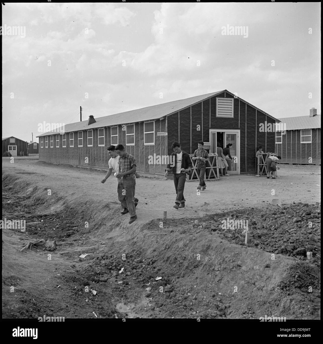 The exterior of a store in Block 8 of the Jerome Relocation Center in ...