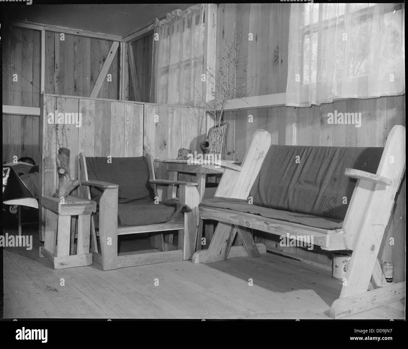 At the Jerome Relocation Center in Denson, Arkansas, the barracks ...
