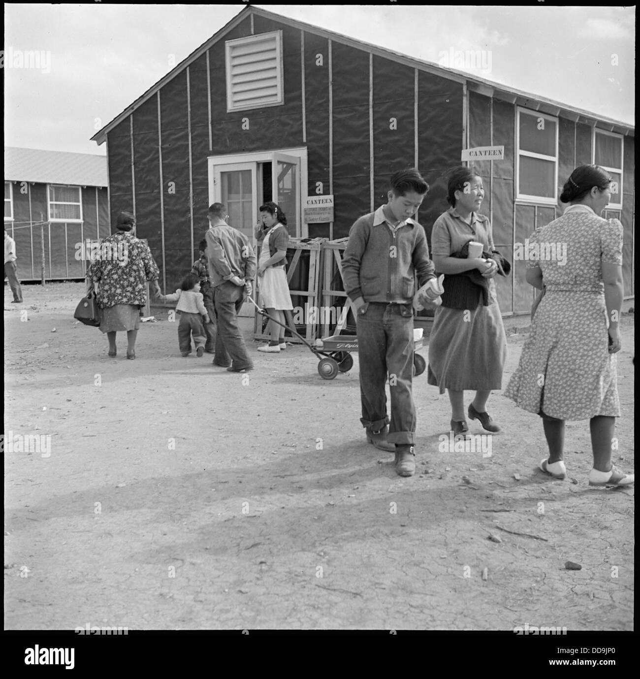 The exterior of a store at the Jerome Relocation Center in Denson ...