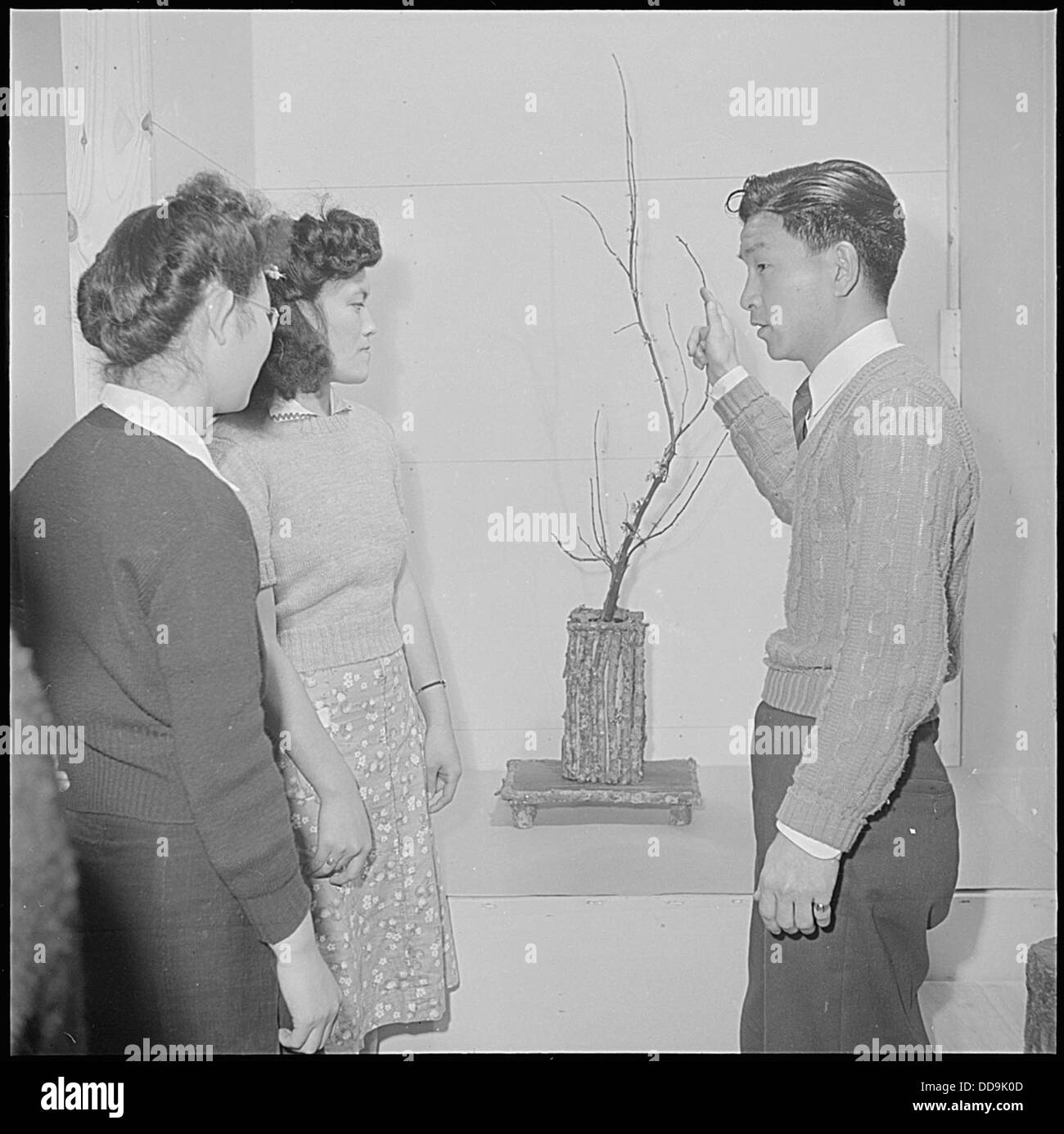 At the Jerome Relocation Center in Denson, Arkansas, two students are ...