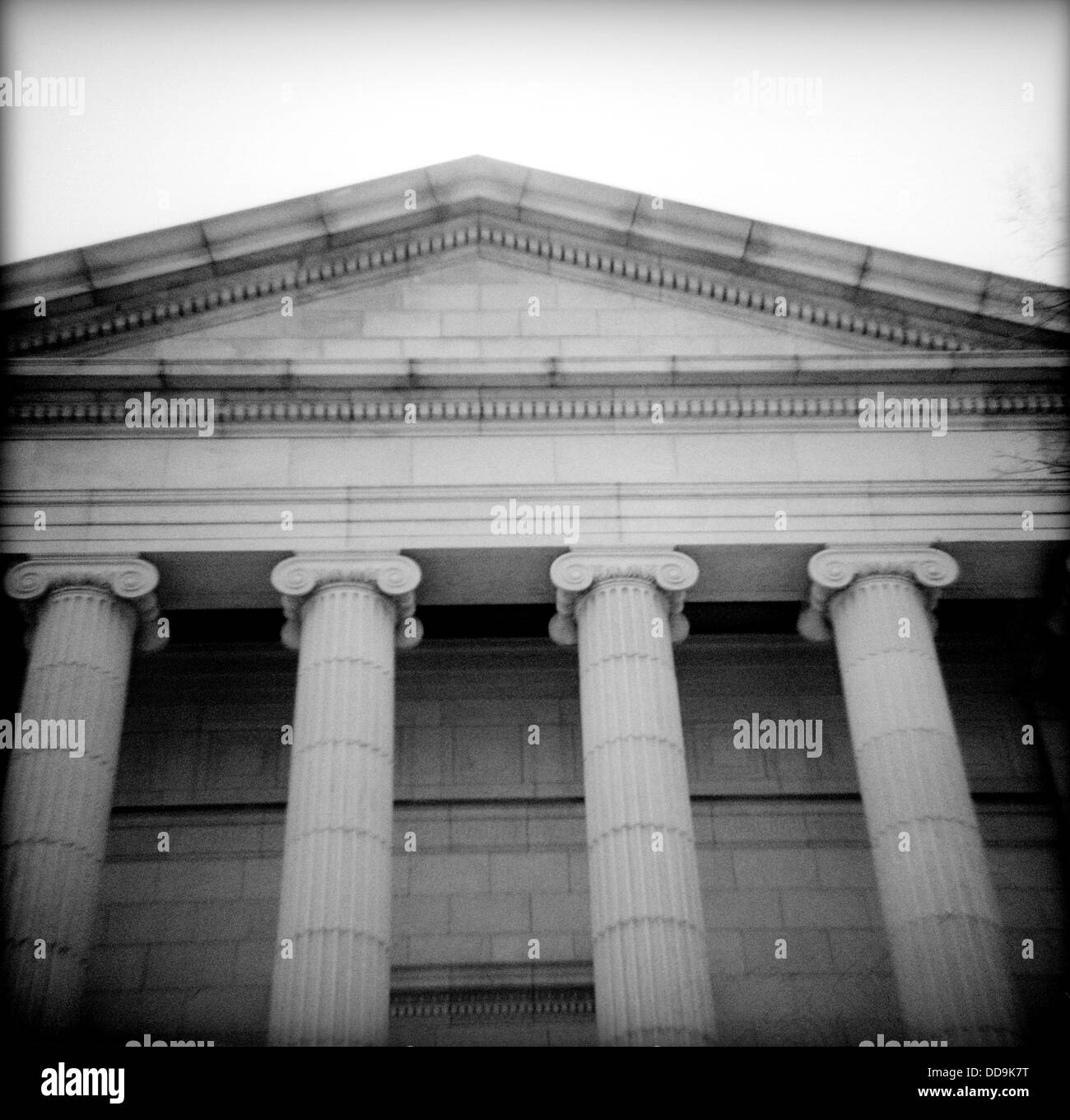 Greek temple portico Black and White Stock Photos & Images - Alamy