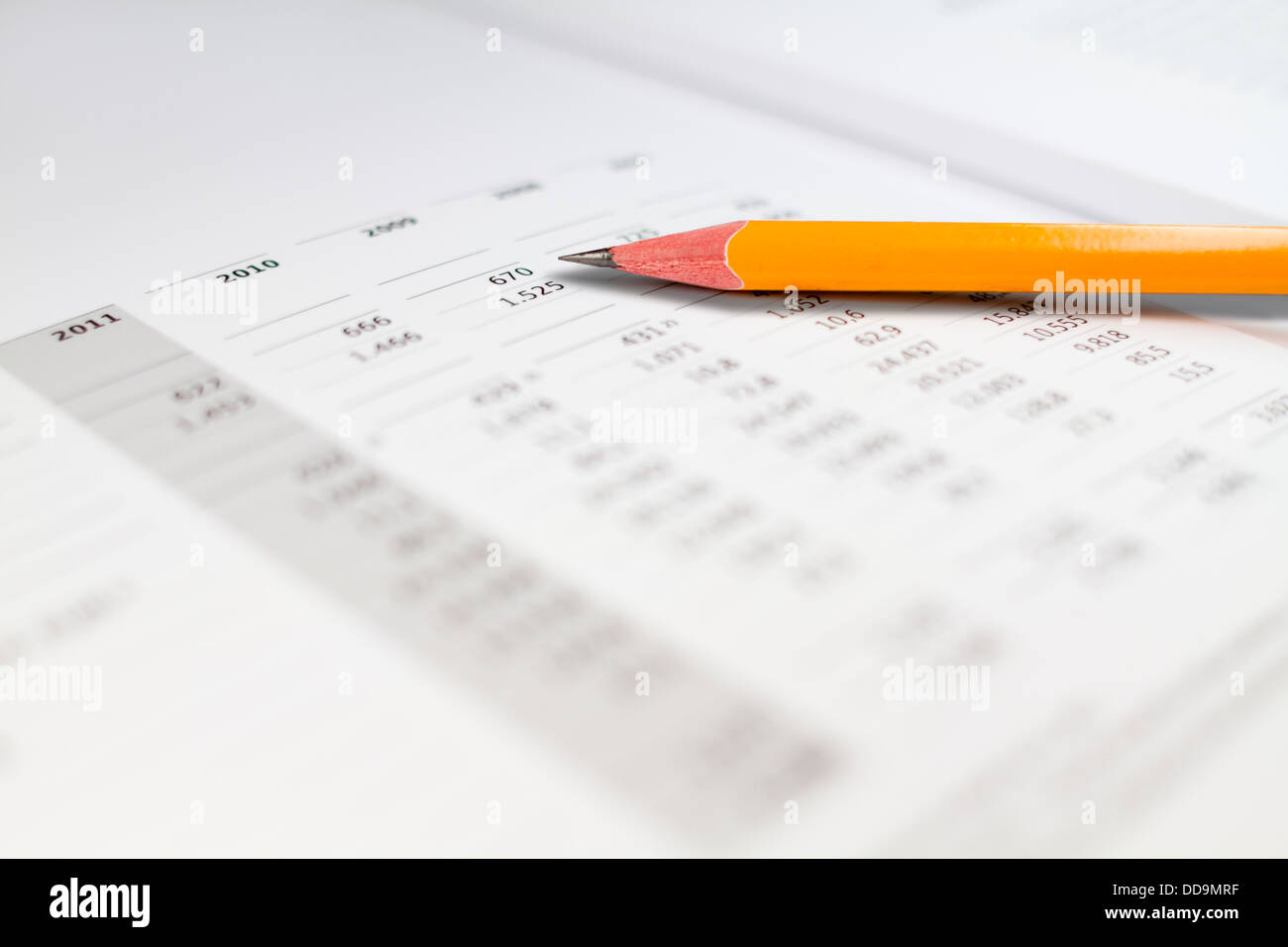 Analysis of balance sheet Stock Photo - Alamy