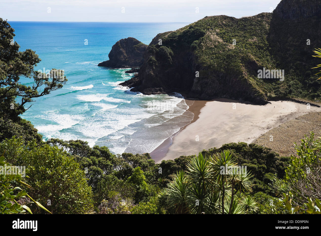 New Zealand, View of Whites beach Stock Photo - Alamy