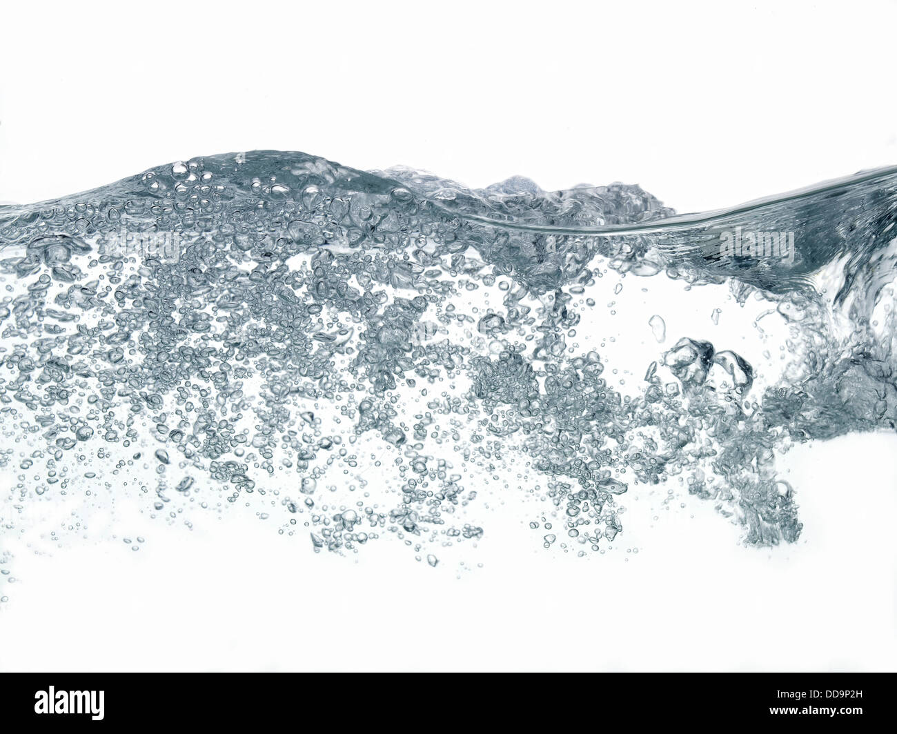 Wave motion and water bubbles, close up Stock Photo - Alamy