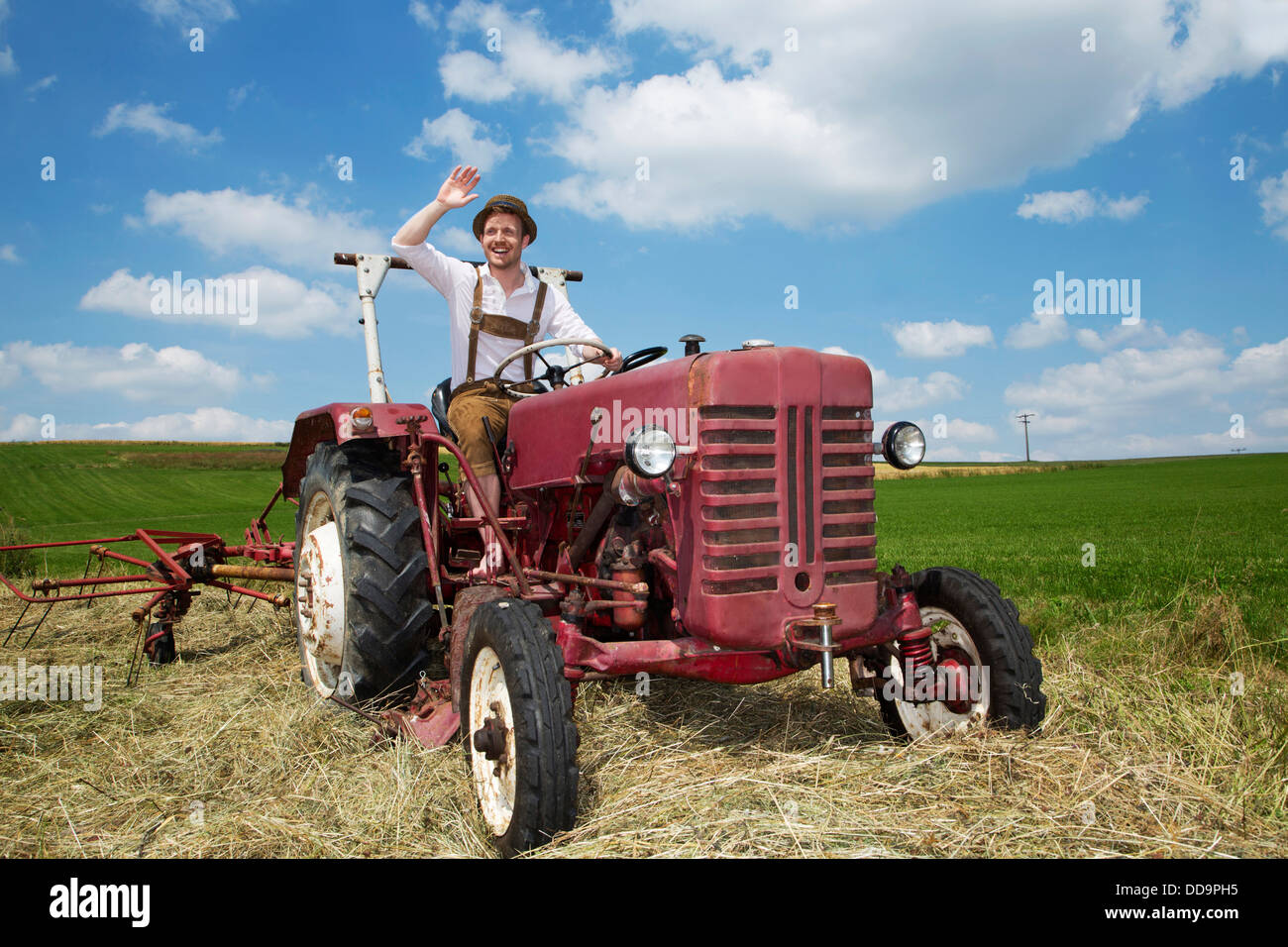 Farmer waving hi-res stock photography and images - Alamy