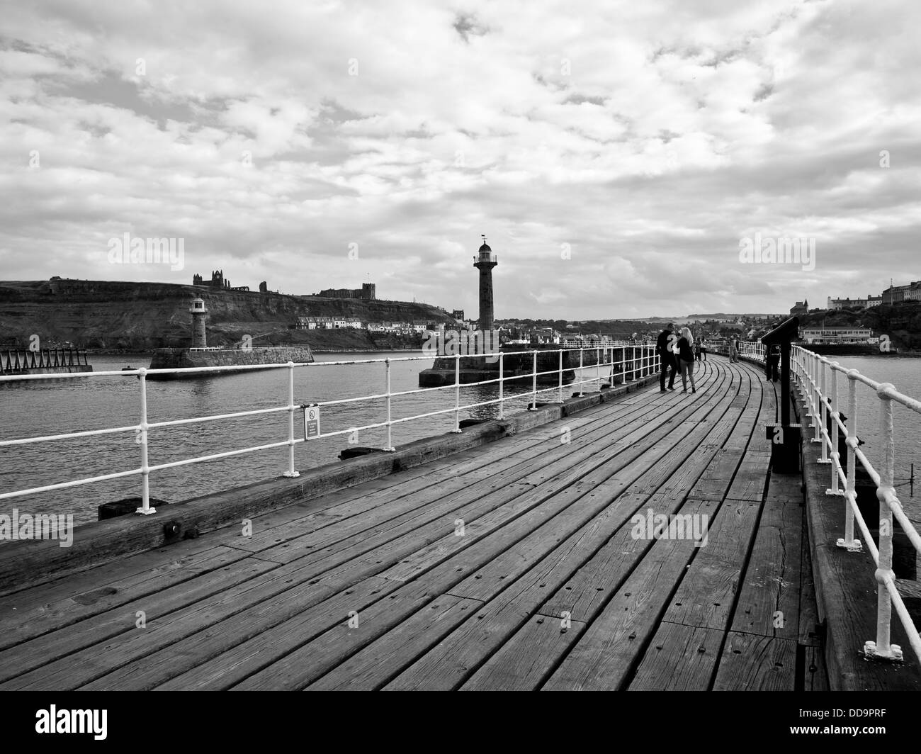 Pier in sea st Black and White Stock Photos & Images - Alamy