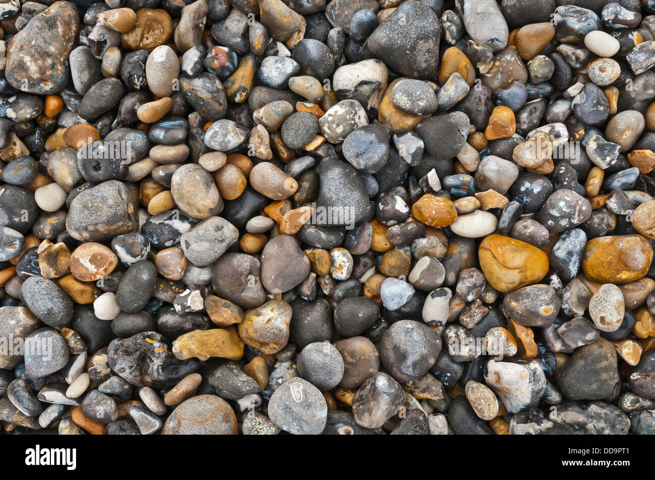 Collection of stones on a French beach Stock Photo - Alamy