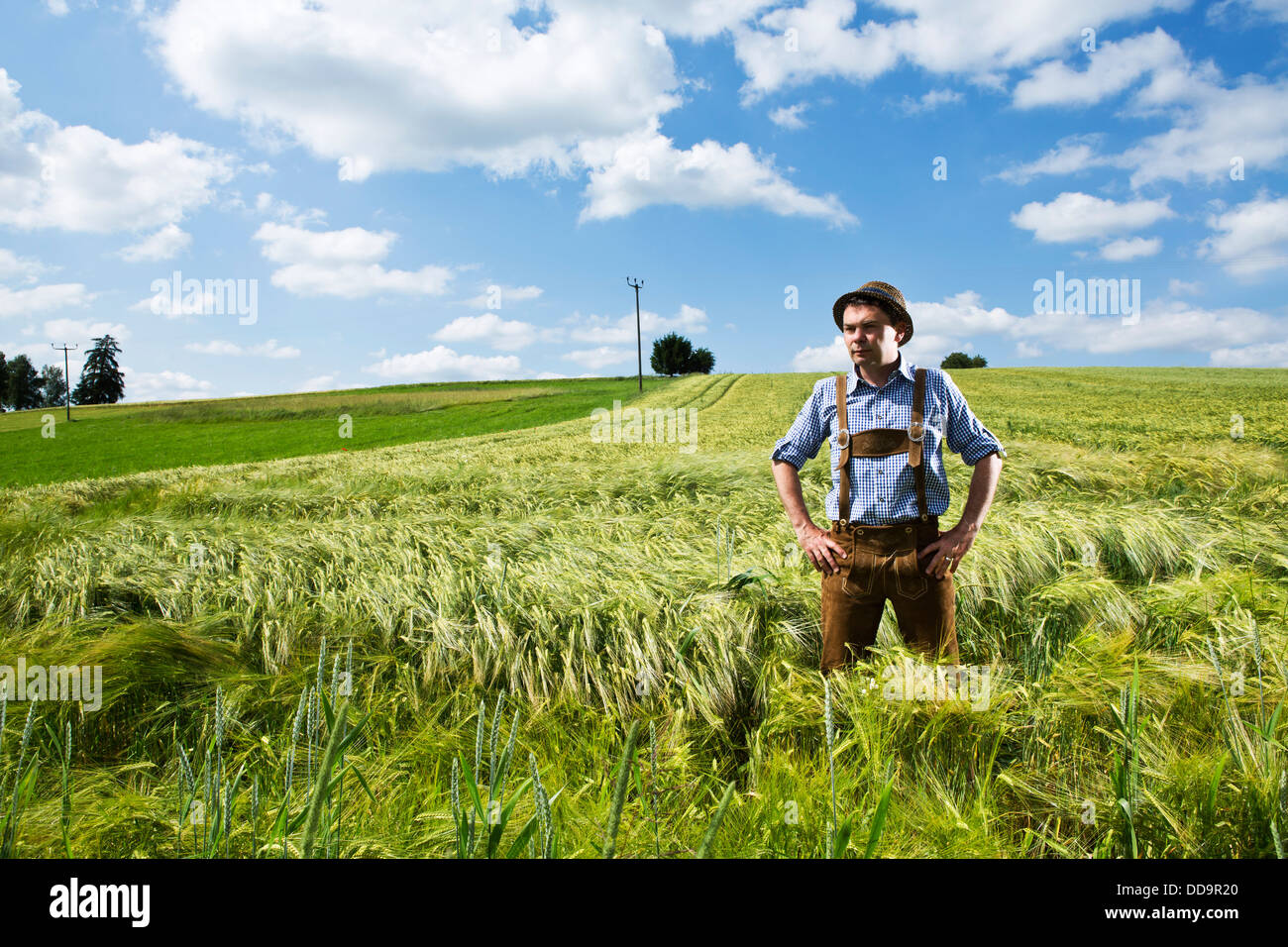 Farmer standing in his corn fields hi-res stock photography and images ...