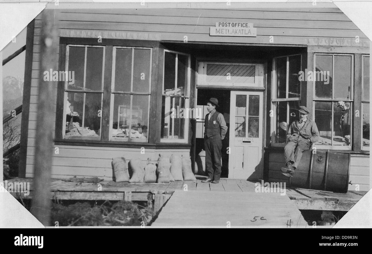This image shows the Metlakahtla Post Office, located in the ...