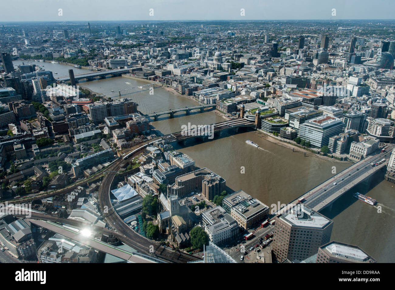 Top view river bridge railways hi-res stock photography and images - Alamy