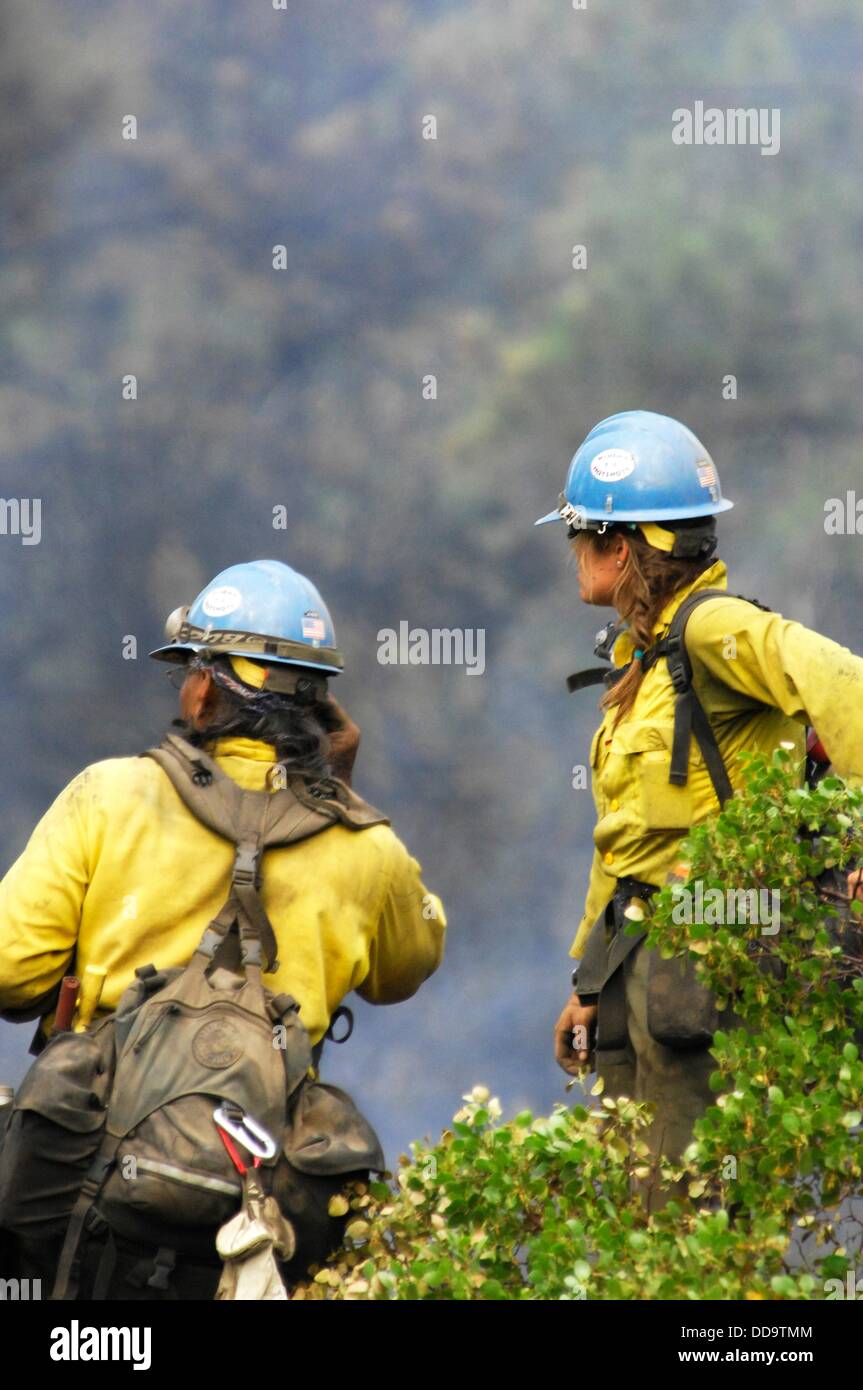 Wildland fire fighters Stock Photo - Alamy