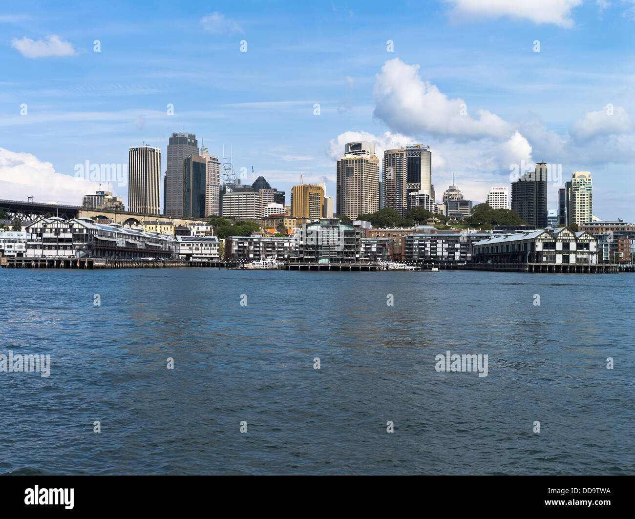 dh Sydney Harbour SYDNEY AUSTRALIA Walsh Bay piers city skyscraper ...