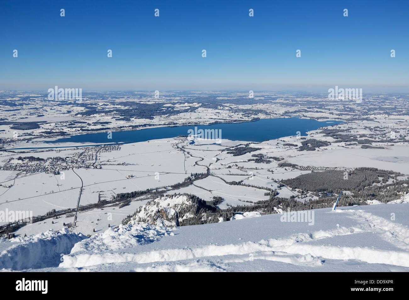 Germany, Bavaria, View of Lake Forggensee Stock Photo - Alamy