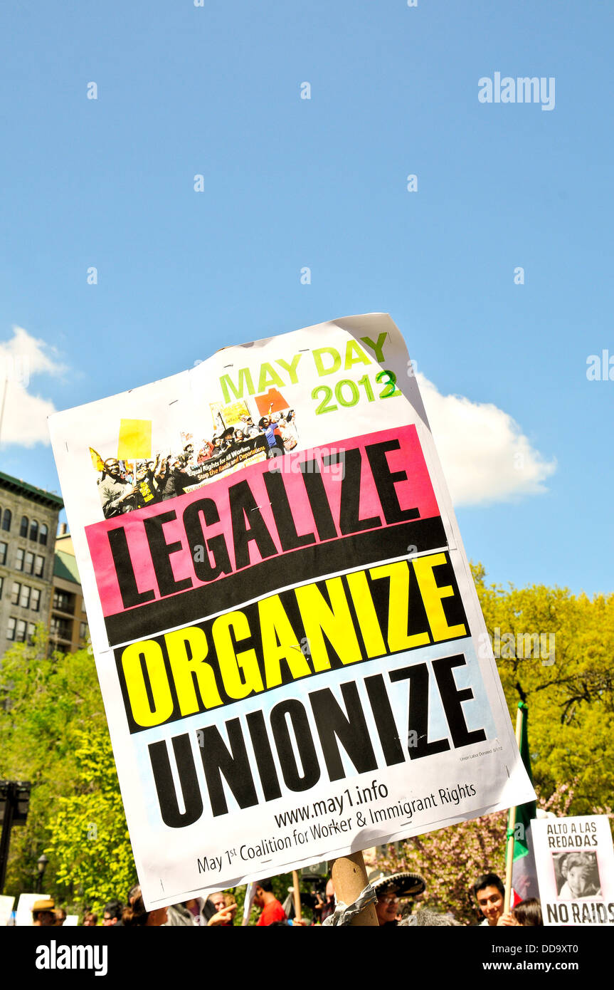 May Day 2013, International Worker’s Day, New York City, Union Square ...