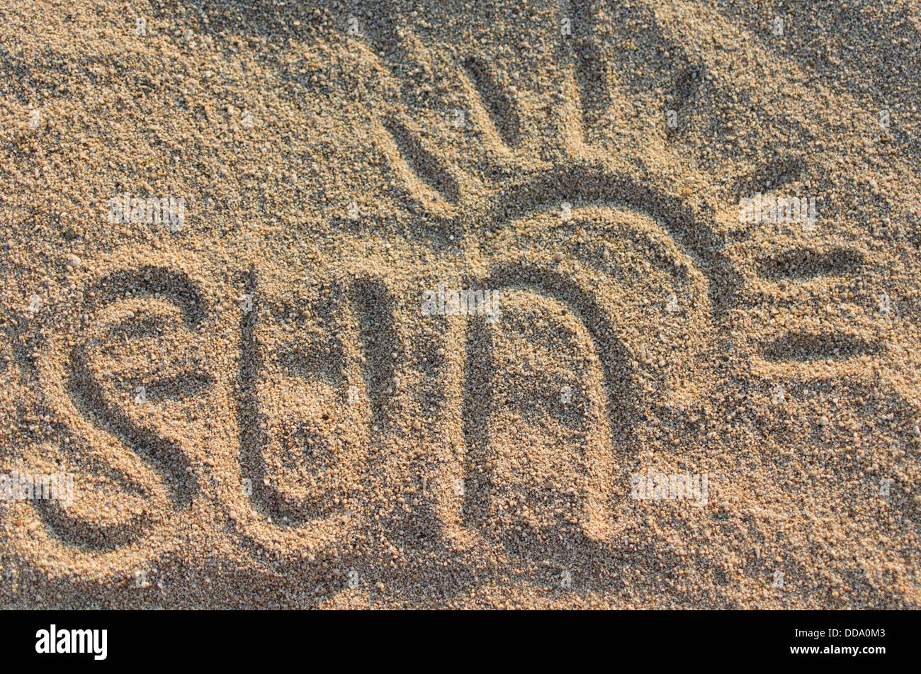 Sun text hi-res stock photography and images - Alamy