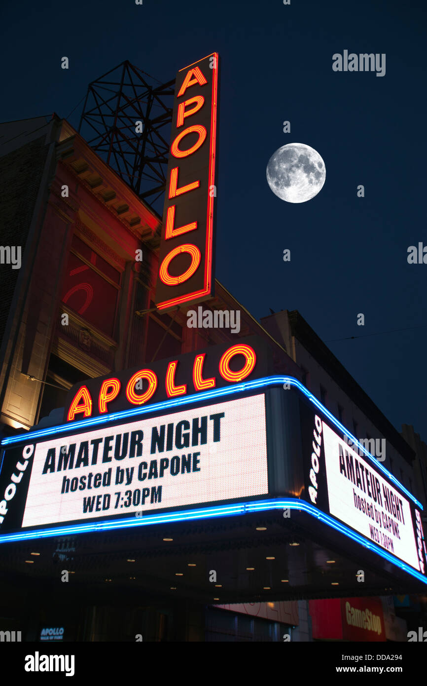 APOLLO THEATER SIGNS 125TH STREET HARLEM MANHATTAN NEW YORK CITY USA ...