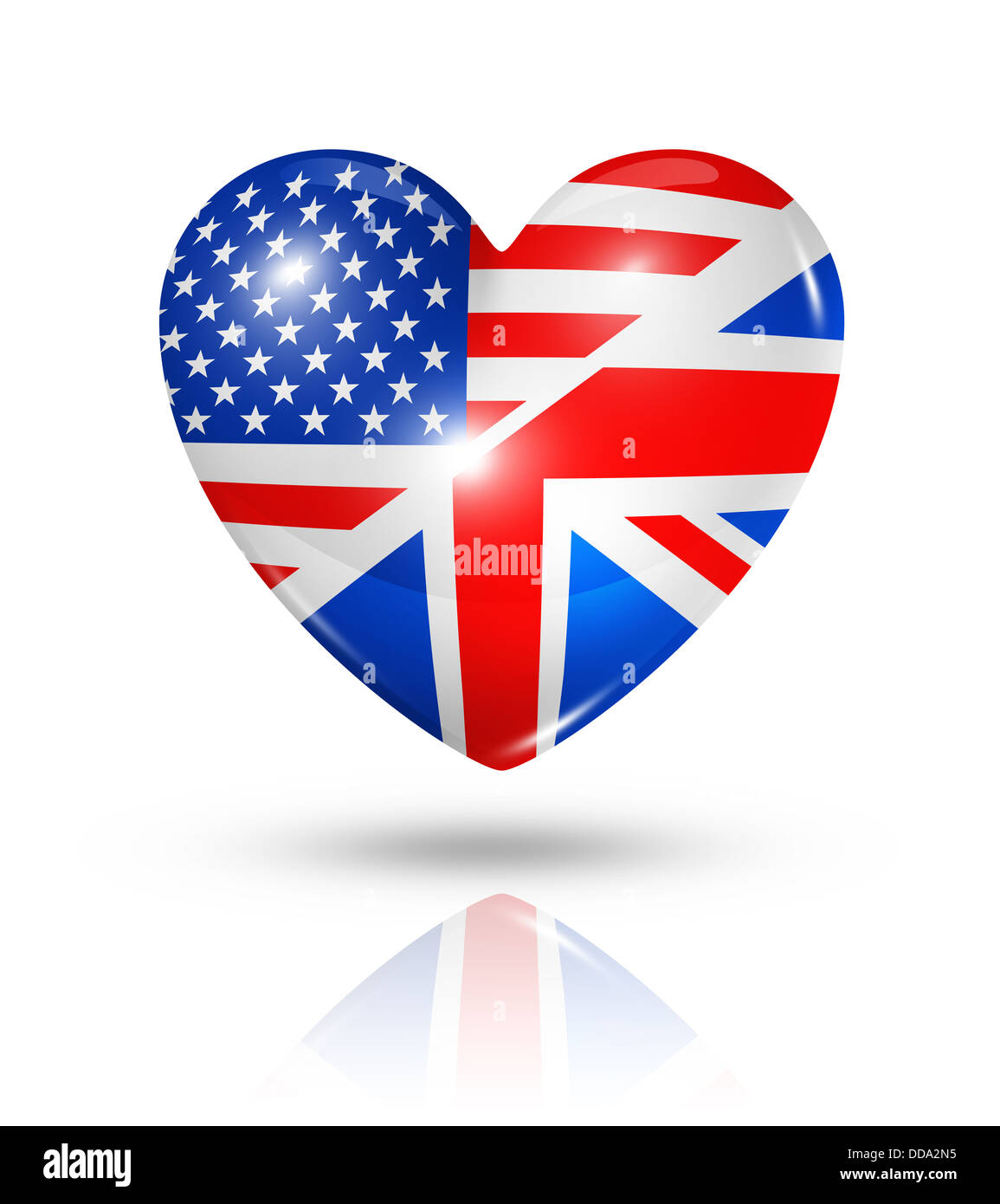 Love england symbol 3d hi-res stock photography and images - Alamy