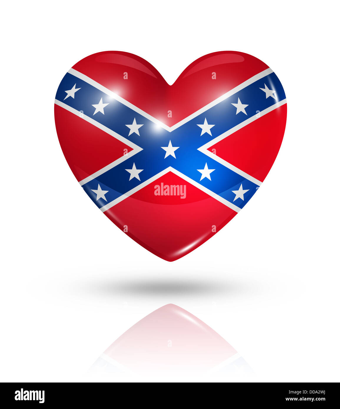 Rebel Flag Heart Tattoos