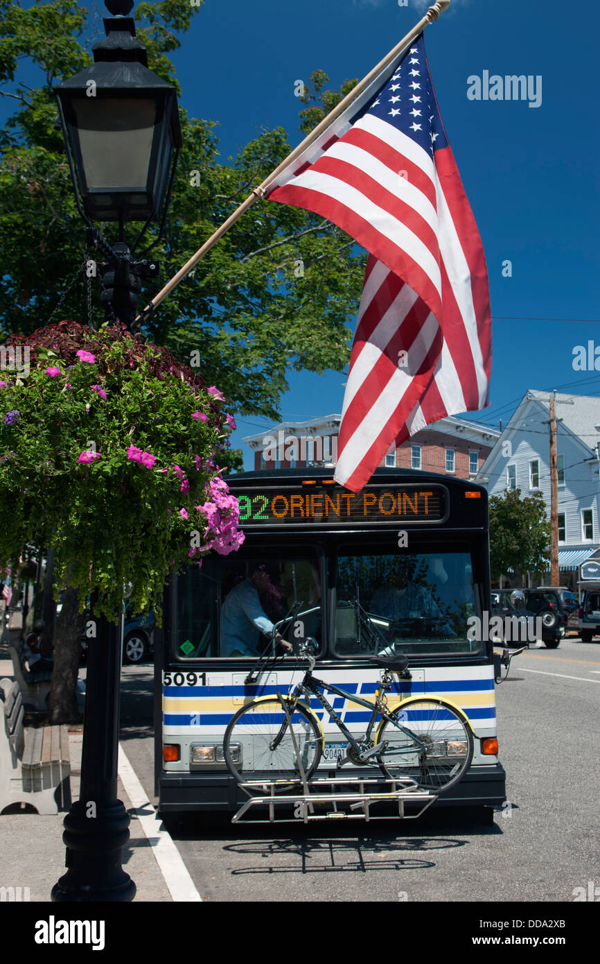 UNITED STATES FLAG MAIN STREET SAG HARBOR LONG ISLAND NEW YORK USA ...