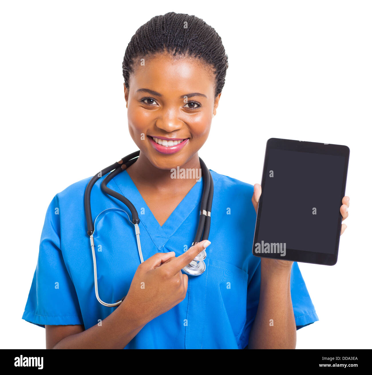 Black nurse computer screen hi-res stock photography and images - Alamy