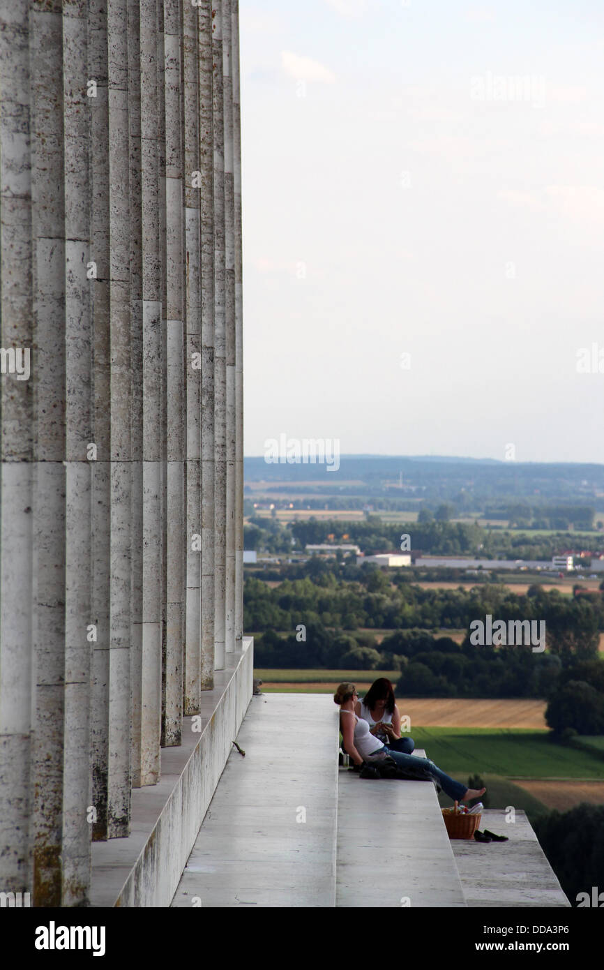 Germany: Side view of the Walhalla temple in Donaustauf near Regensburg ...