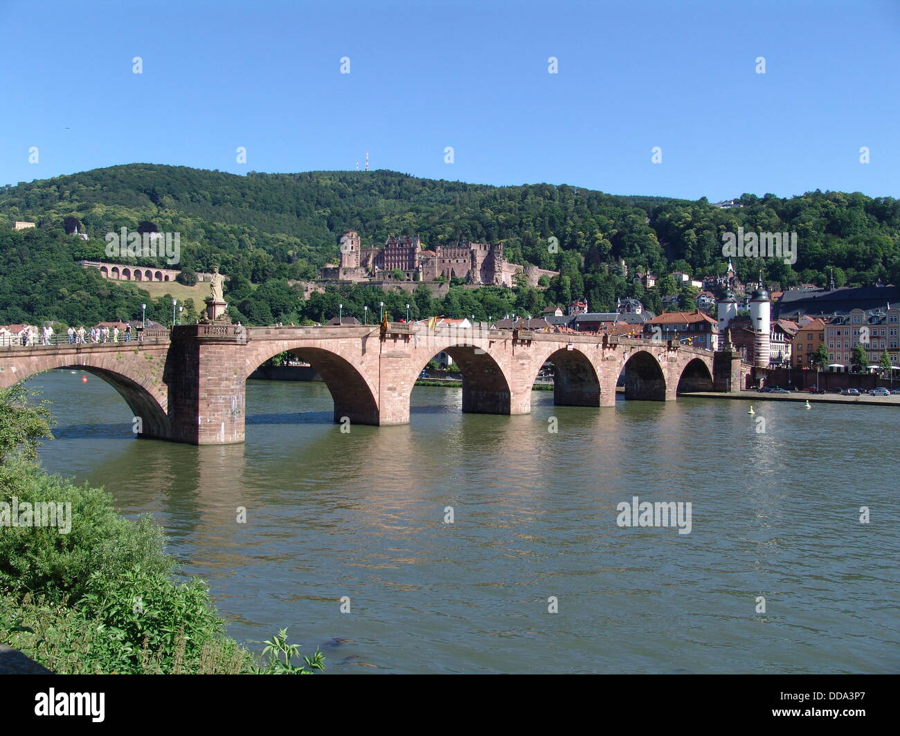 Bridge and Castel of Heidelberg Stock Photo - Alamy