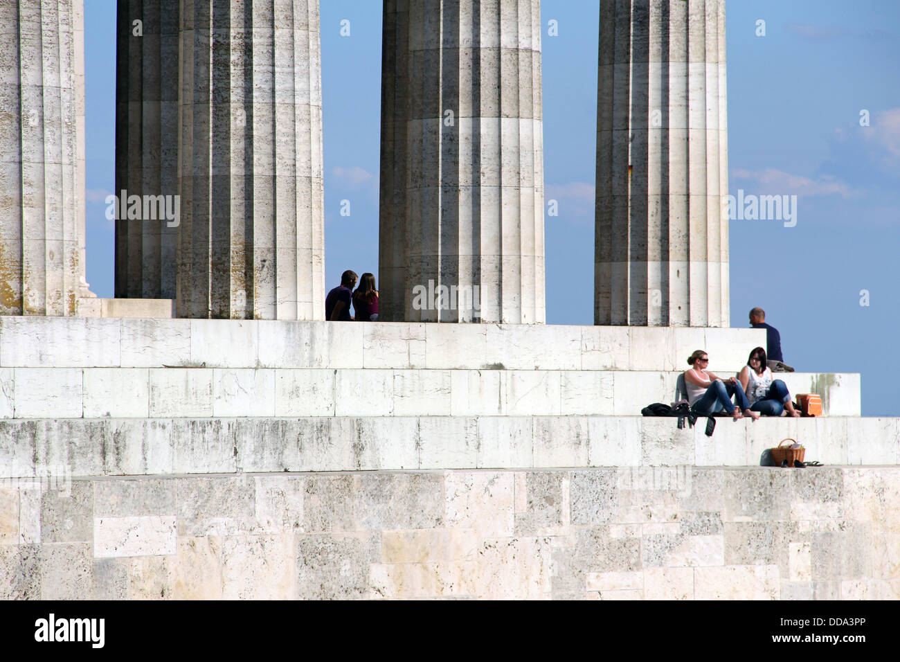 Germany: Side view of the Walhalla temple in Donaustauf near Regensburg ...