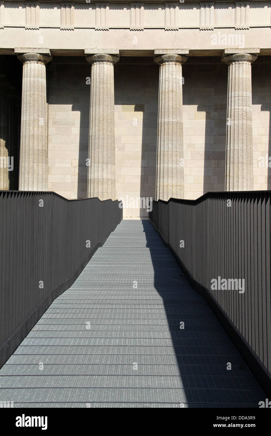 Germany: Side view of the Walhalla temple in Donaustauf near Regensburg ...