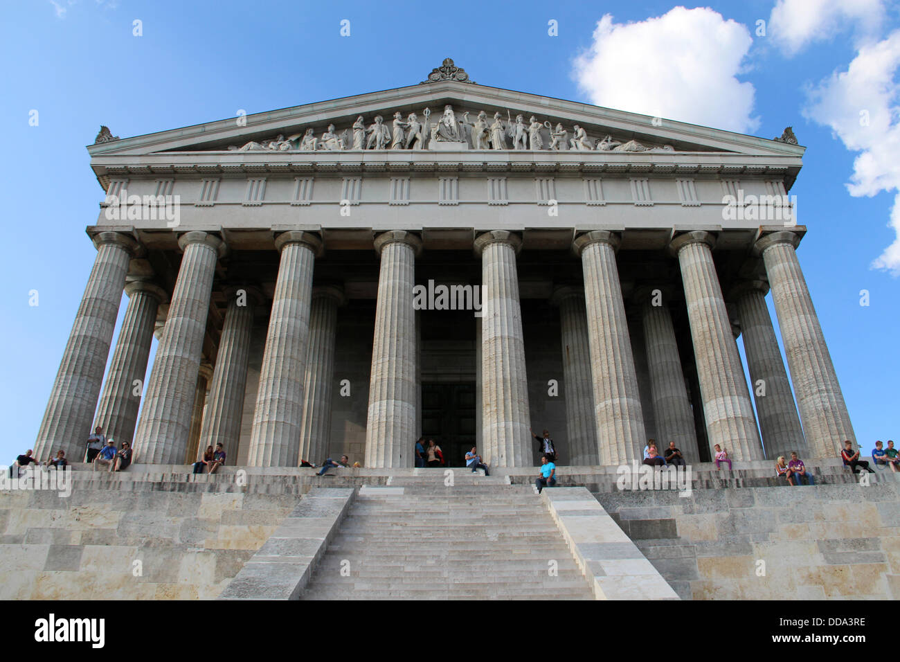 Germany: Frontal view of the Walhalla temple in Donaustauf near ...