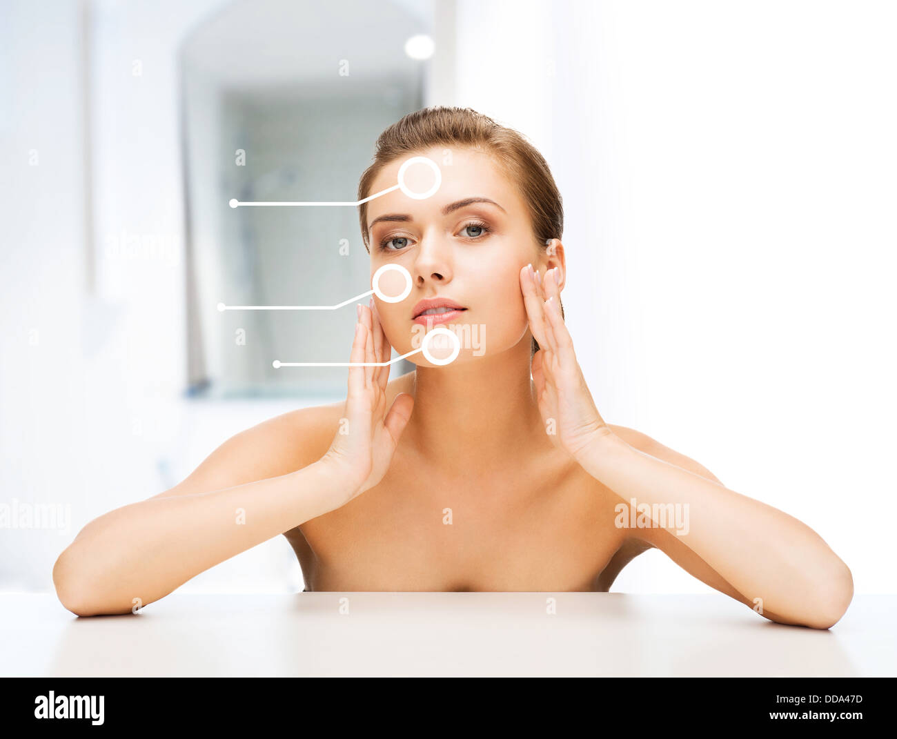 face of woman with dry skin Stock Photo - Alamy