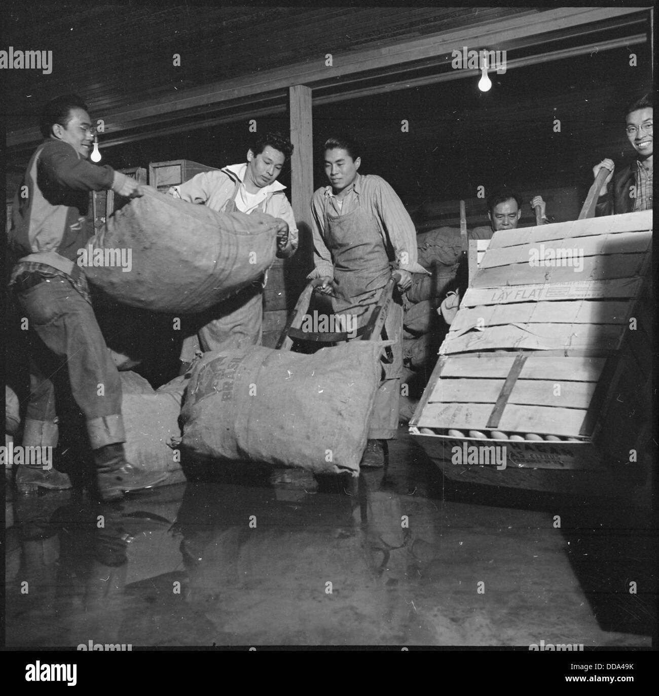 At the Rohwer Relocation Center in McGehee, Arkansas, young former West ...