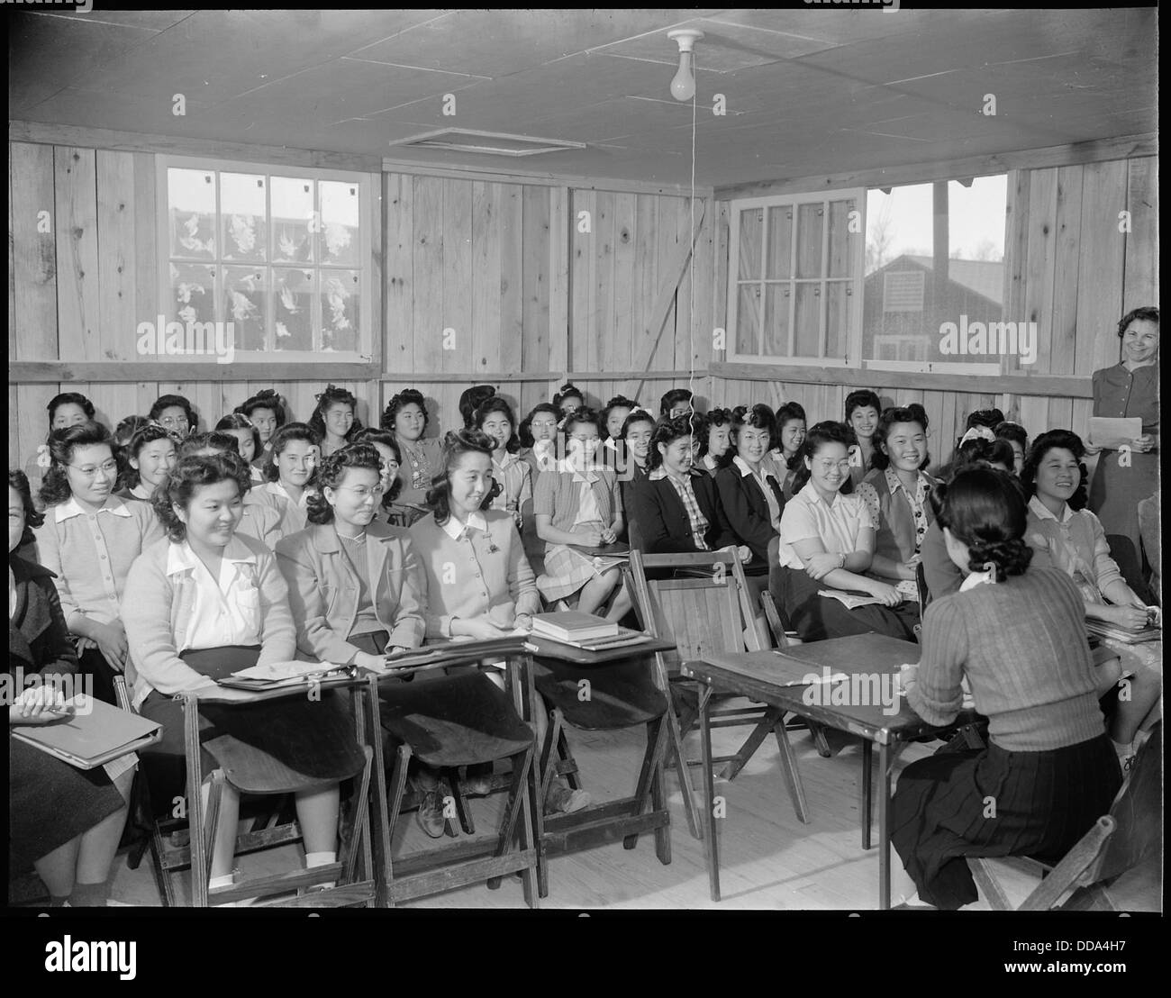 At the Rohwer Relocation Center in McGehee, Arkansas, Mrs. Mildred ...
