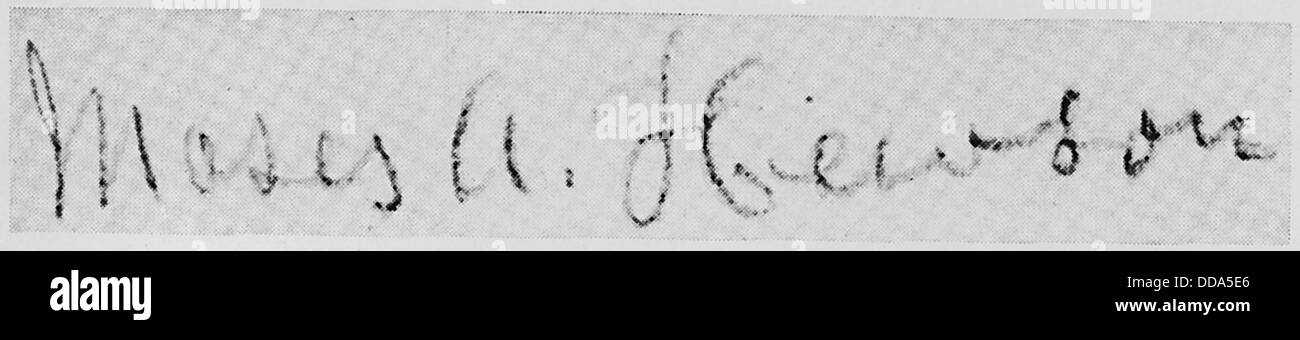 Signature of Moses A. Hewson. - - 298031 Stock Photo - Alamy